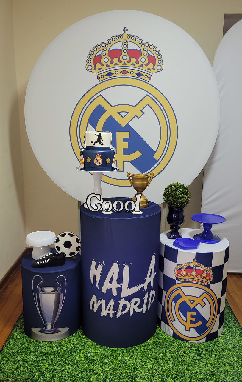 Real Madrid - Decoração de festa para aluguel em SP - Kit Pegue e Monte